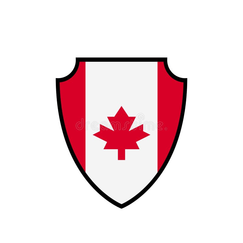 Shield Flag of Canada Vector Logo and Icon Stock Vector - Illustration ...
