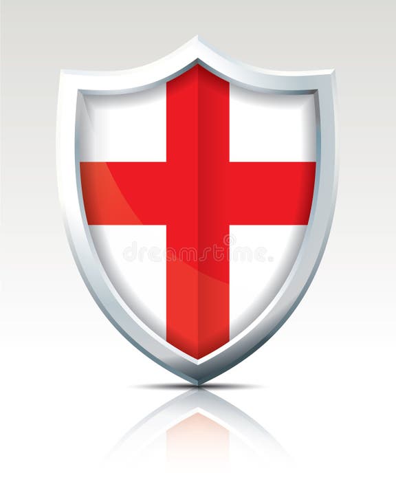 Shield with Flag of England Stock Vector - Illustration of national ...