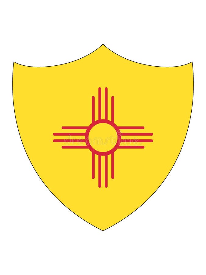 Shield Flag of USA State of New Mexico Stock Vector - Illustration of ...