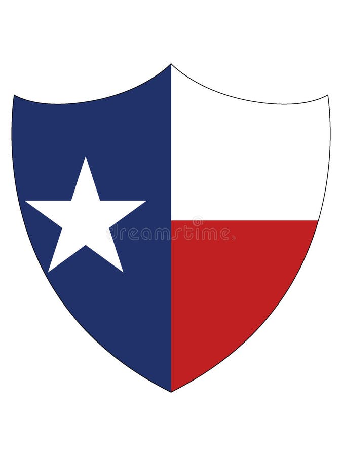 Shield Flag of USA State of Texas Stock Vector - Illustration of west ...