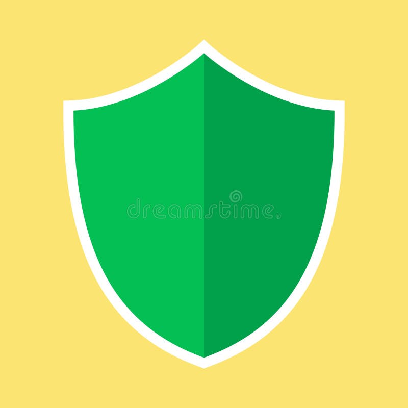 Shield Flat Icon Illustration Stock Illustration - Illustration of ...