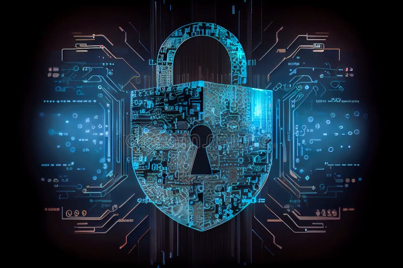 Shield in the Form of a Castle. Data Protection Concept Stock Photo ...