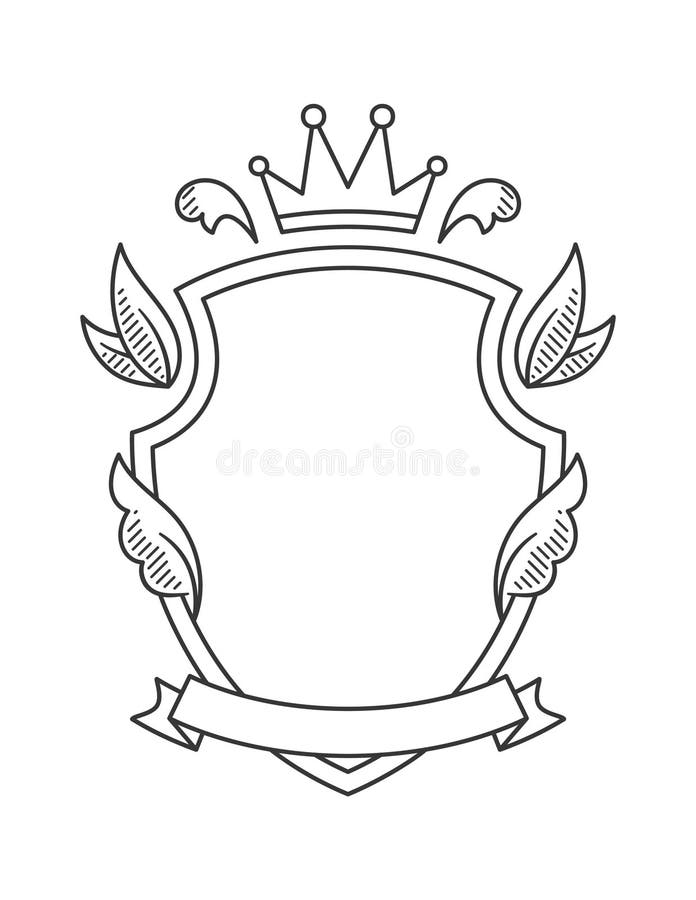 Shield Frame Logo Design Element Stock Vector - Illustration of space ...