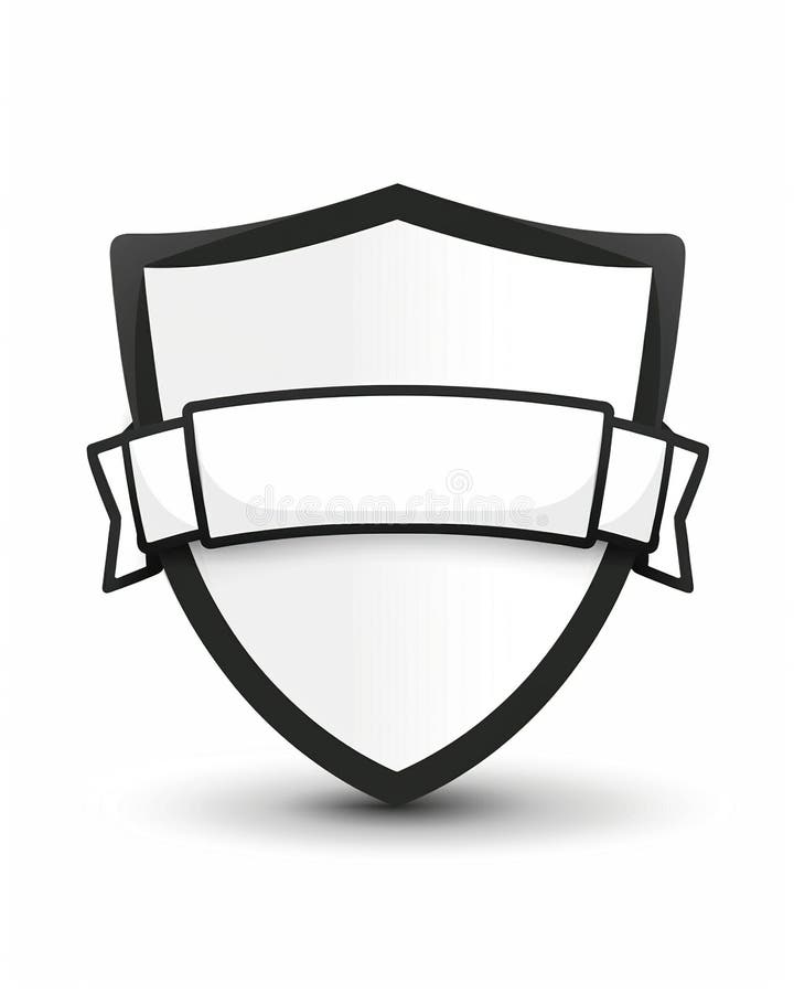 Shield Frame with Text Banner. Generative AI Stock Illustration ...