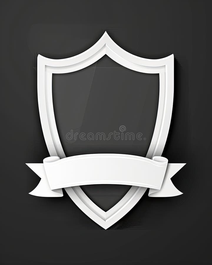Shield Frame with Text Banner. Generative AI Stock Illustration ...