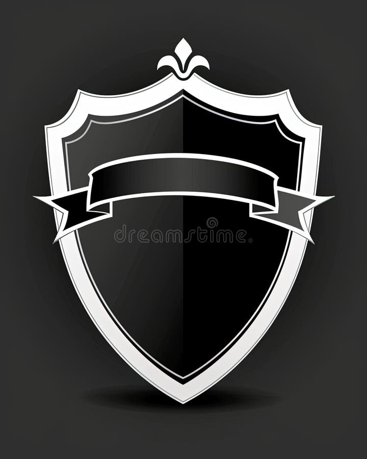 Shield Frame with Text Banner. Generative AI Stock Illustration ...