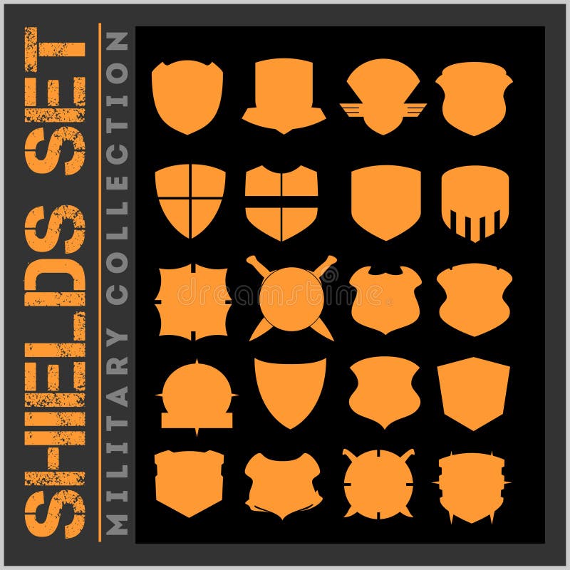 Shield Frames Icons Set - Vintage Heraldic Shields Stock Vector ... Shield Frames Icons Set - Vintage Heraldic Shields Stock Vector ...