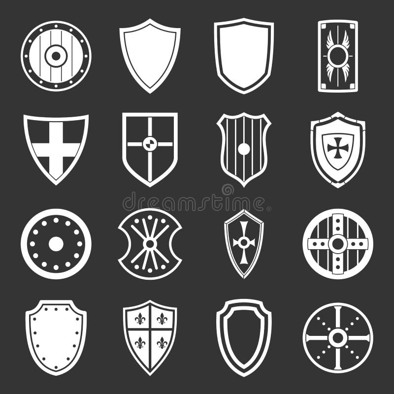 Shield Frames Icons Set Grey Vector Stock Vector - Illustration of ... Shield Frames Icons Set Grey Vector Stock Vector - Illustration of ...