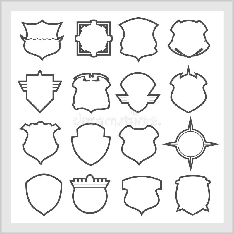 Heraldic shields frames stock vector. Illustration of security - 4672293 Heraldic shields frames stock vector. Illustration of security - 4672293