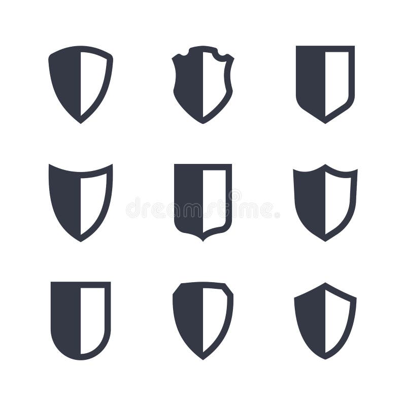 Badge Patch Shield Shape Vector Heraldic Icons. Football or Soccer Club ...