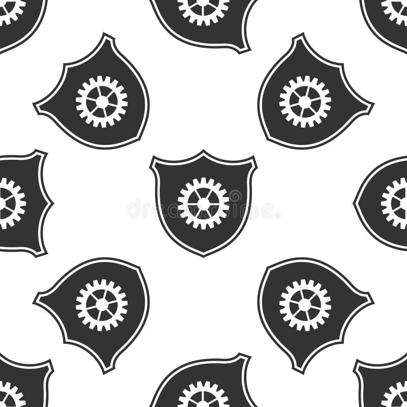 Shield with Gear Icon Isolated on Transparent Background Stock Vector ...