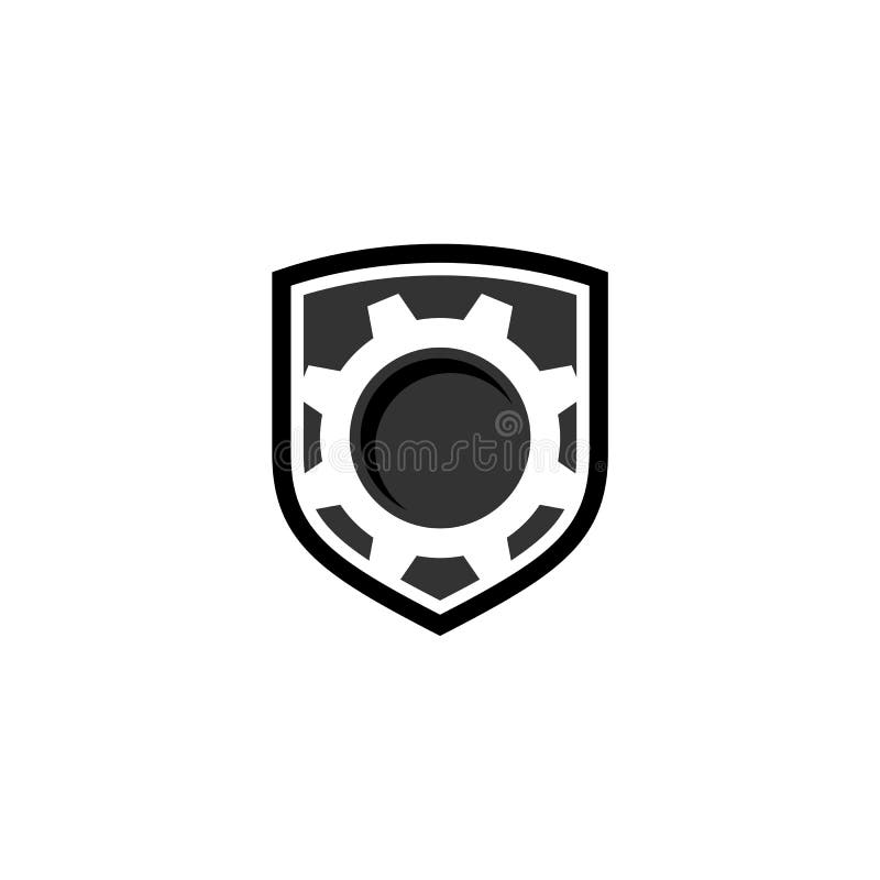 Shield Gear Vector Logo Template Illustration Design. Vector EPS 10 ...