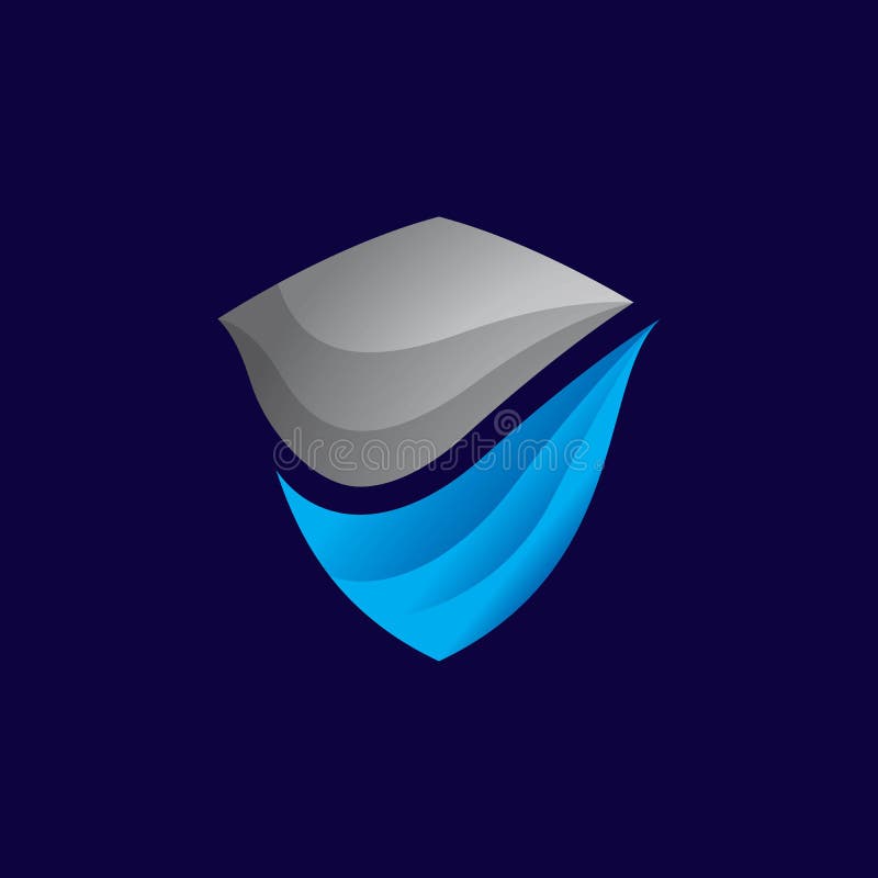 Shield Gradient Logo Design Stock Vector - Illustration of safety, logo ...