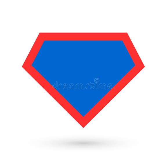 Shield Graphic Hero Shadow Icon, Isolated Comic Shape Concept Symbol ...