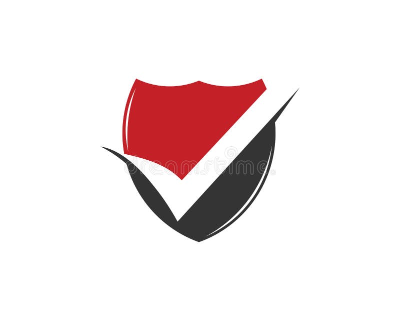 Shield Guard with Check Mark Vector Logo Design Stock Illustration ...