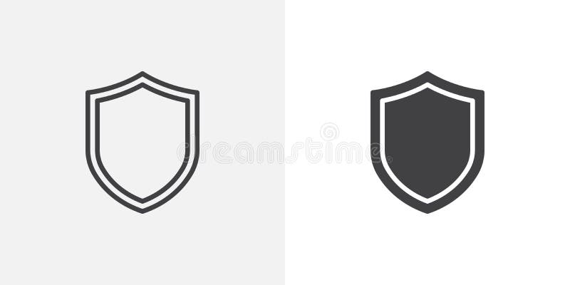 Shield, guard icon stock vector. Illustration of strong - 142129738