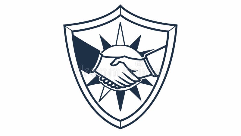 Shield with Handshake Icon, Trust and Business Partnership, Vector ...