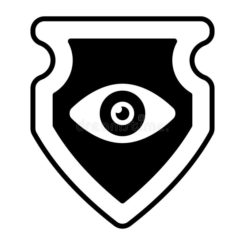 Shield Having and Eye Showing Concept of Eye Protection Stock Vector ...