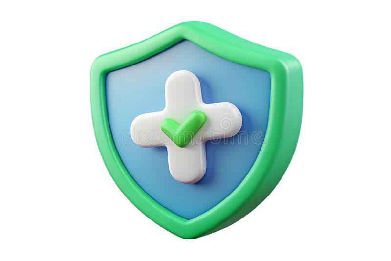 Shield of Health stock illustration. Illustration of protection - 376308030