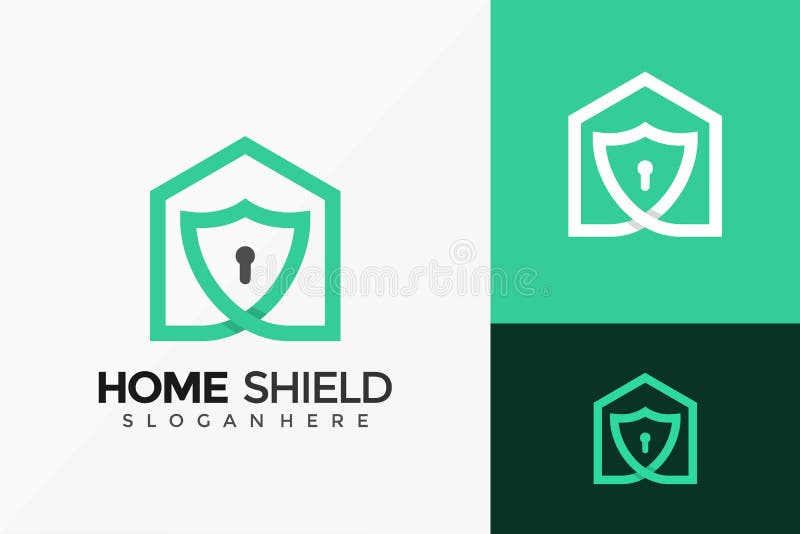 Shield Home Protect Logo Design. Modern Idea Logos Designs Vector ...
