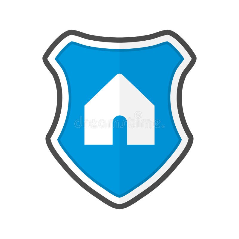 House And Security Shield Illustration Design Stock Illustration ...