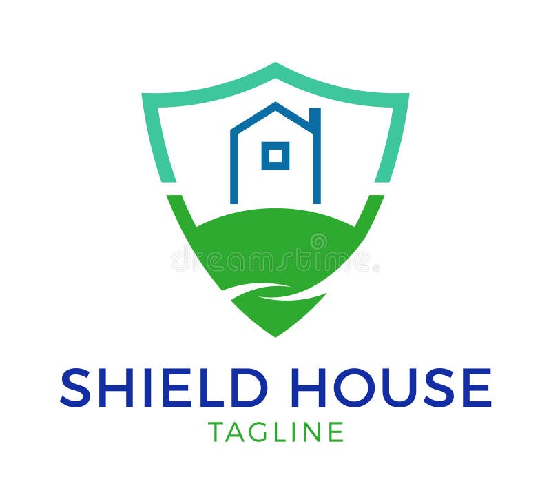 Shield House Vector Logo Template Design Stock Vector - Illustration of ...