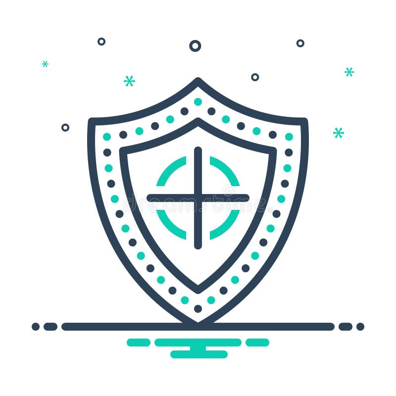 Mix Icon for Shield, Armor and Security Stock Vector - Illustration of ...