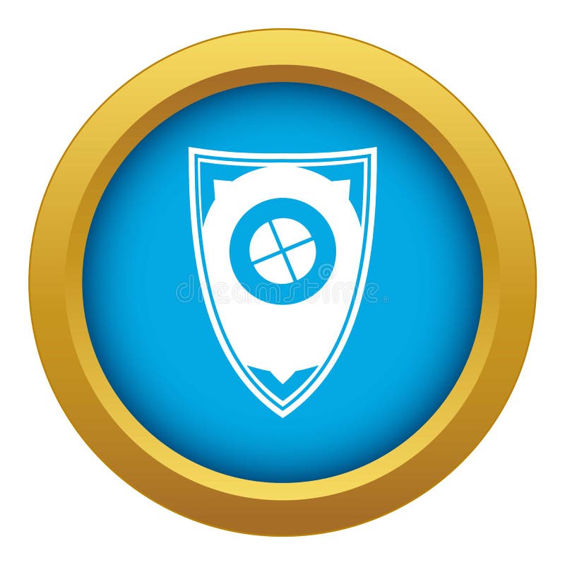 Shield Icon Blue Vector Isolated Stock Vector - Illustration of blue ...