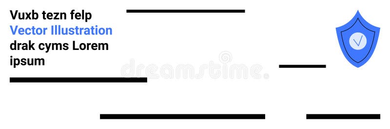 Secure Data Protection with Shield Icon and Placeholder Text for Web ...