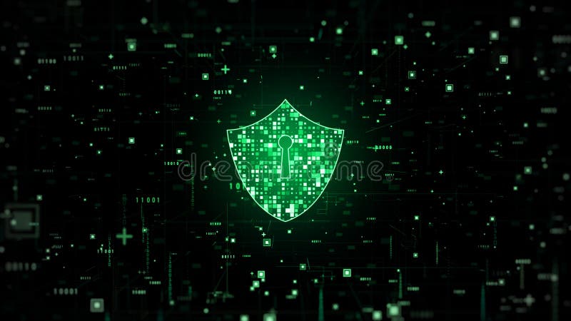 Shield Icon Cyber Security, Digital Data Network Protection, Future ...