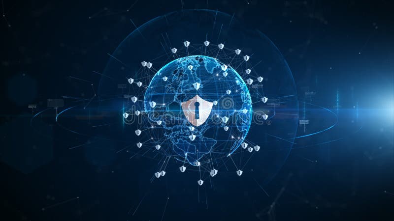 Shield Icon Cyber Security, Digital Data Network Protection, Technology ...