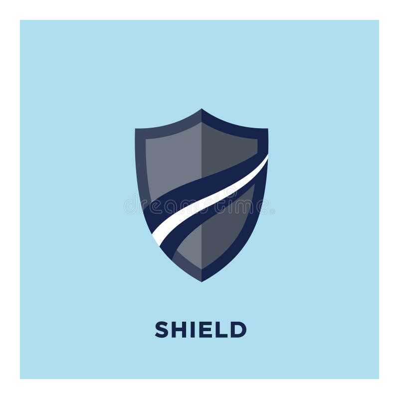 Shield Icon Design Blue Grey Colors Vector Illustration for Protection ...
