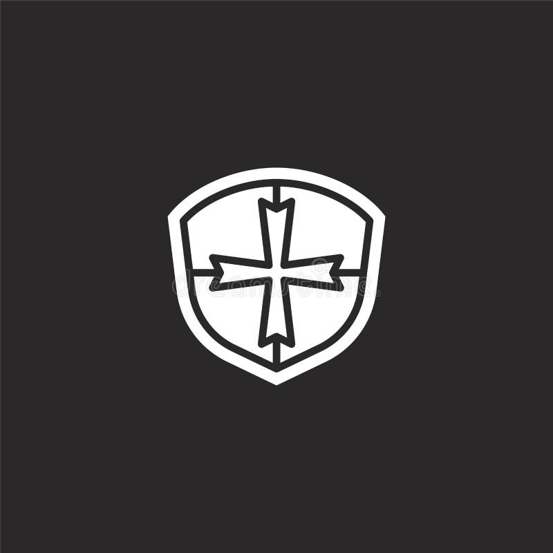 Shield Icon. Filled Shield Icon for Website Design and Mobile, App ...