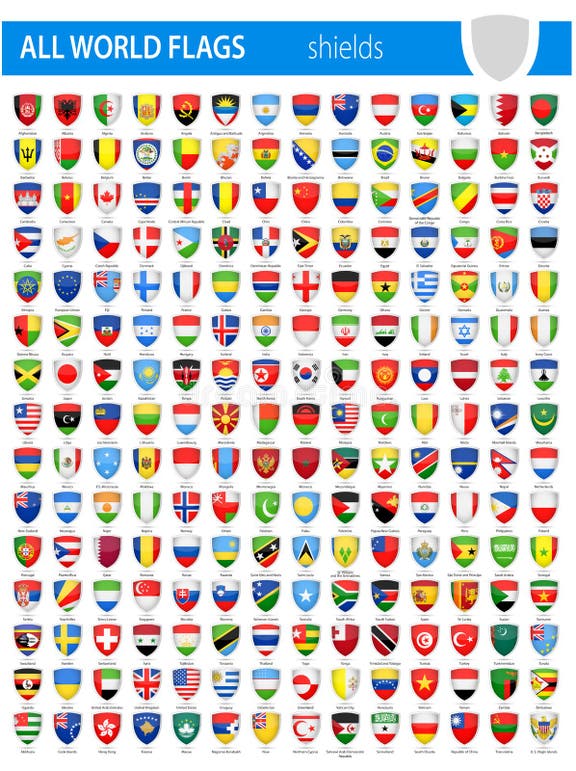 All World Flags Shield Stock Illustrations – 27 All World Flags Shield ...