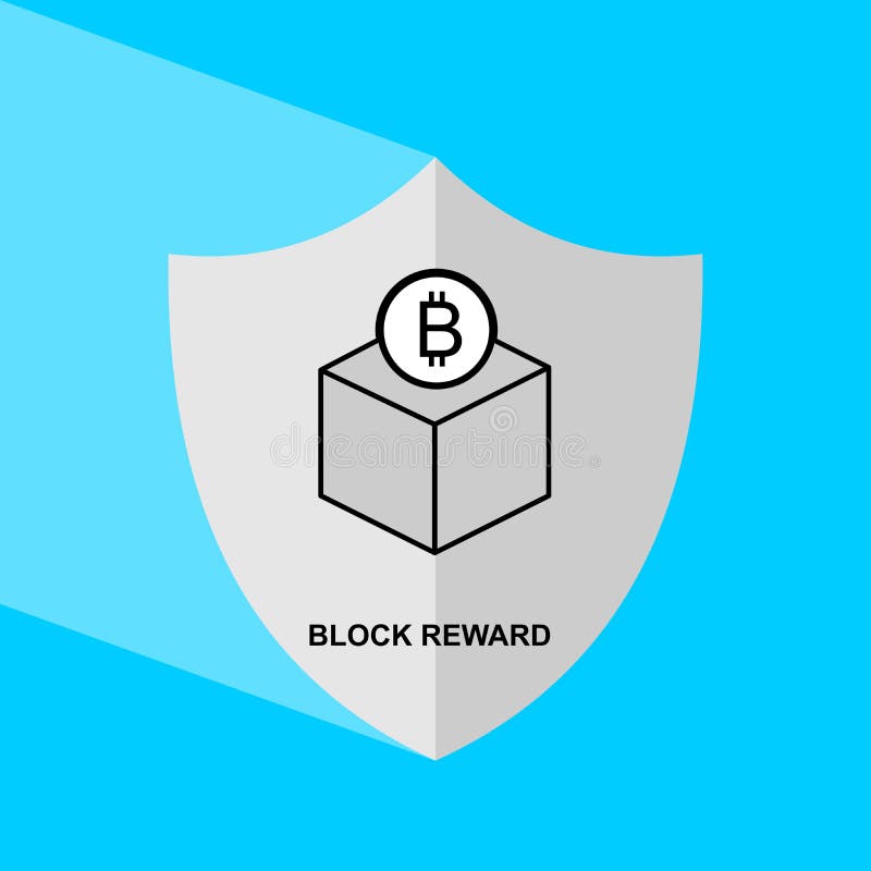 Shield Icon with Long Shadow - Block Chain. Stock Vector - Illustration ...