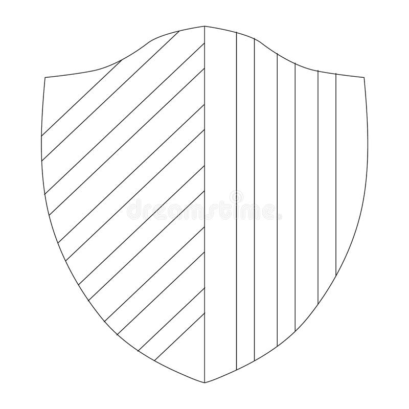 Shield icon, outline style stock vector. Illustration of graphic - 81306223
