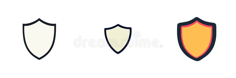 Shield Icon Protection Emblem Security Design Stock Vector ...