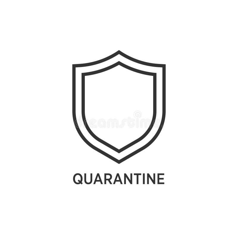 Shield Icon Quarantine. Shield Symbol Vector Sign Stock Vector ...