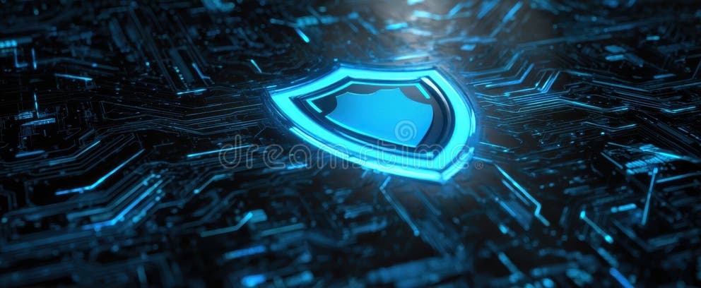 The Shield Icon Representing Digital Security in Modern Technology.AI ...