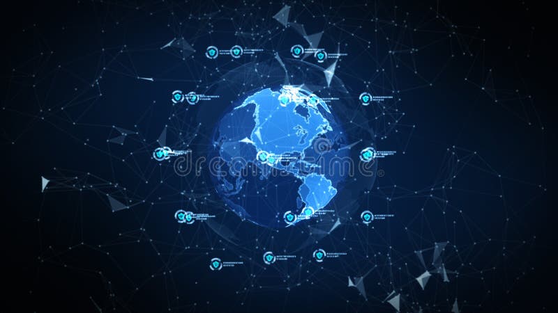 Secure Global Information Technology Stock Illustration - Illustration ...