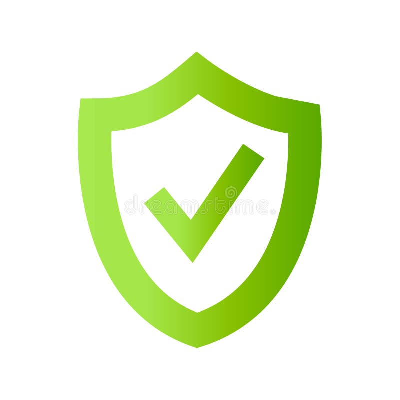 Shield Icon, Security Shield Logotype with Check Mark Stock Vector ...