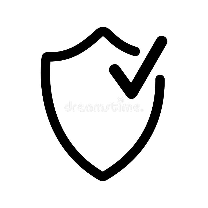 Shield Icon, Security Shield Logotype with Check Mark Stock Vector ...