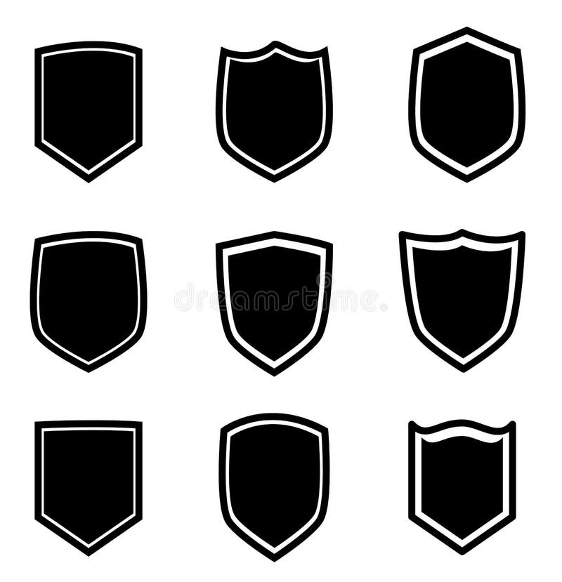 Shield Icon Set on White Background. Flat Style. Best Shield. Stock ...