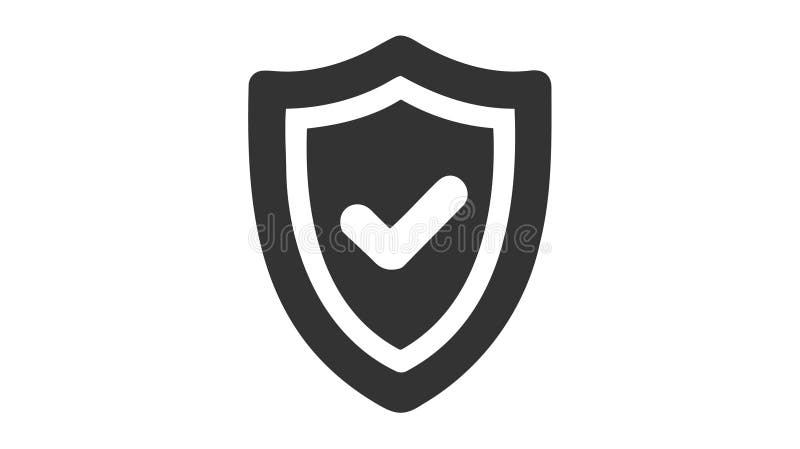 Shield Icon. Shield with a Checkmark in the Middle Protection Icon ...