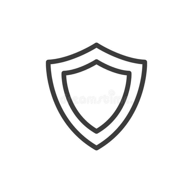 Shield Icon Simple Outline Vector Logo Stock Vector - Illustration of ...
