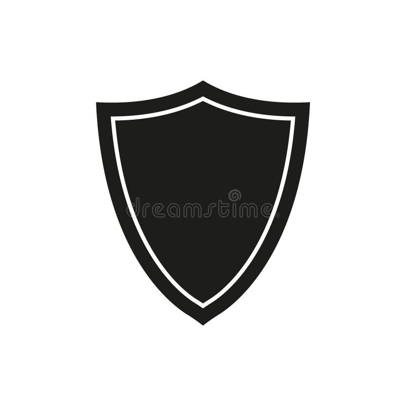 The Shield Icon. Simple Vector Illustration on a White Background Stock ...