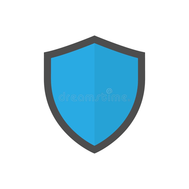 Shield Icon Symbol Flat Style Stock Vector - Illustration of logo ...