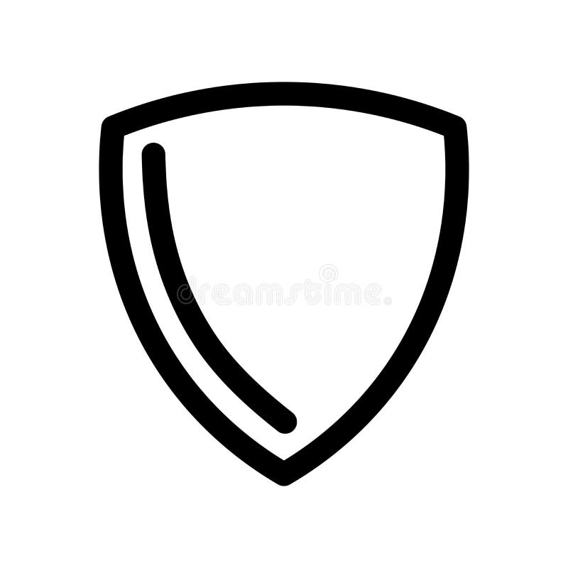 Shield Icon. Symbol of Security, Safety and Protection. Outline Modern ...