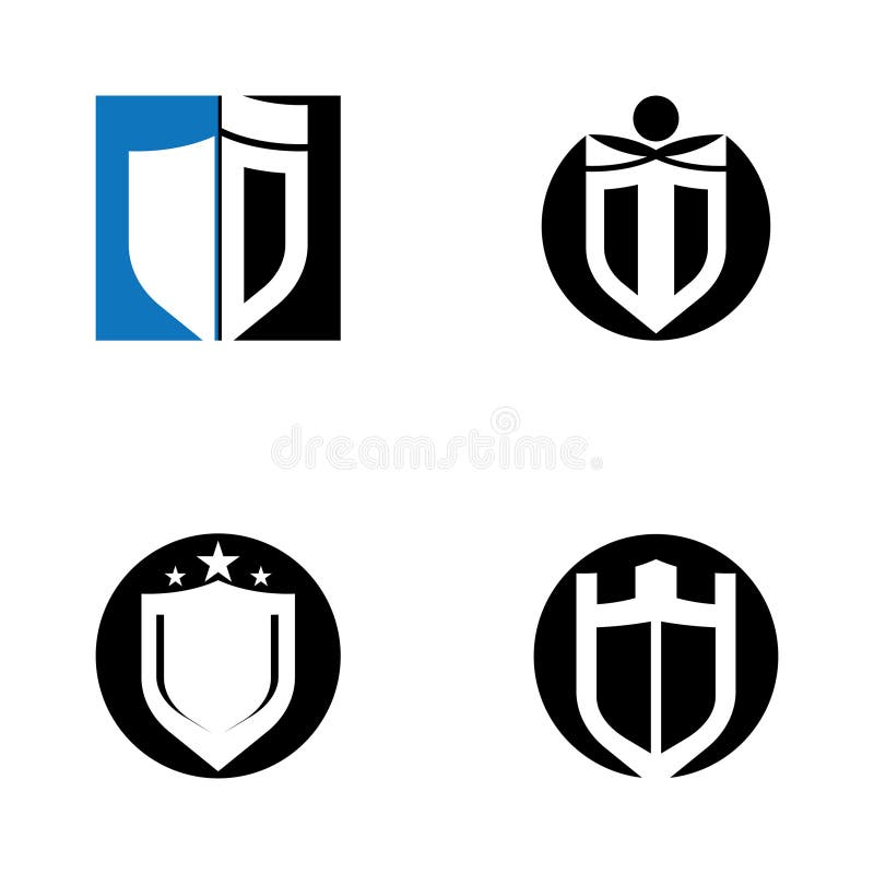 Shield Icon and Symbol Template Stock Illustration - Illustration of ...
