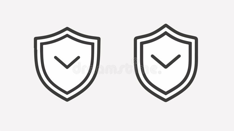 Shield Icon: Symbolizing Identity Protection and Security Stock Vector ...